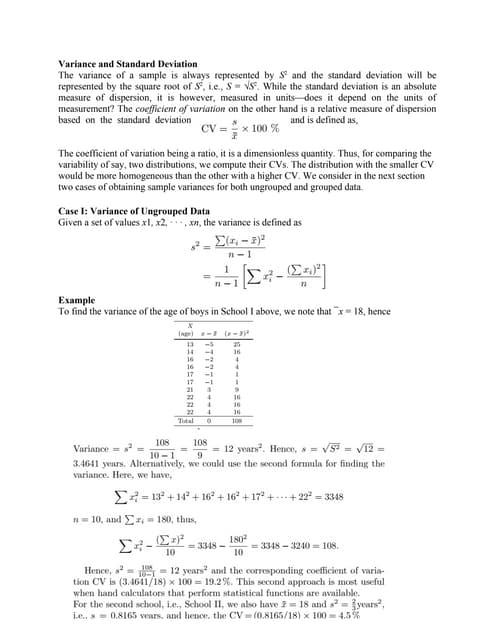 Variance And Standard Deviation Standard Deviation From Wolfram