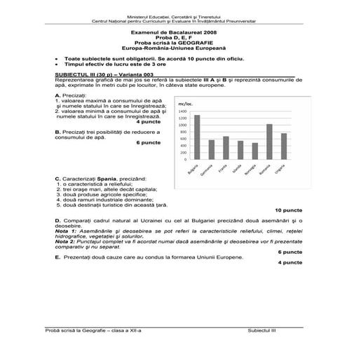Varianta 3 bac sub III | PDF