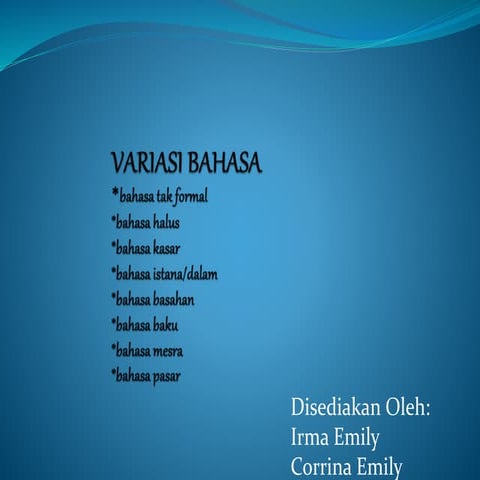 Variasi Bahasa STPM Sem3 | PPTX