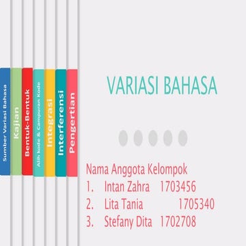 VARIASI BAHASA | PPTX