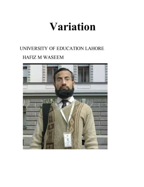 Genetic variation vs environmental variation | PPTX