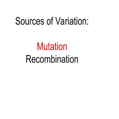 variation recombination mutation in organisms | PPT