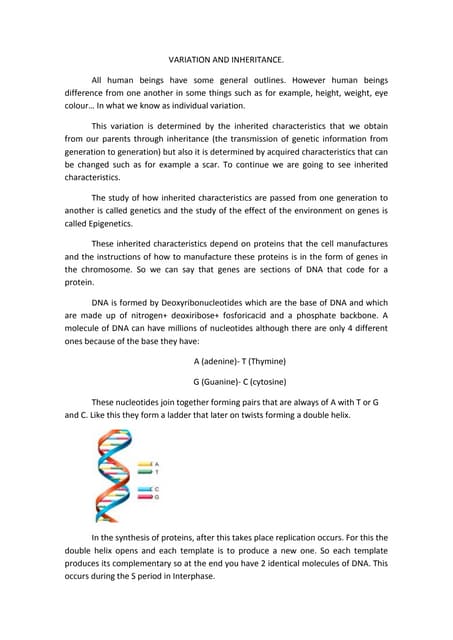 A detailed lesson plan in biology for grade 9 | DOCX | Genetics | Science