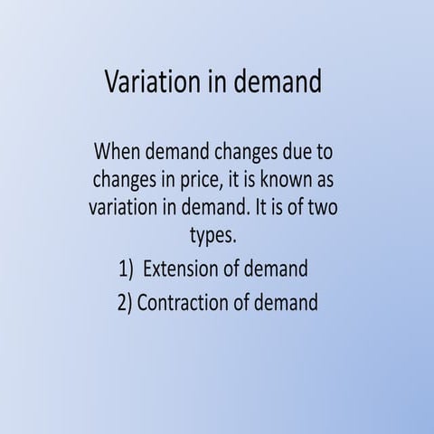 Variation & changes in demand | PPTX