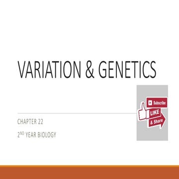 Variation & genetics | PPT
