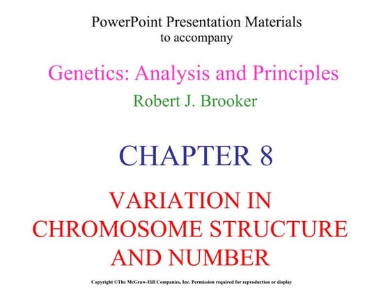 STRUCTURAL CHANGES IN CHROMOSOME: Changes in Chromosomes Structure | PPT