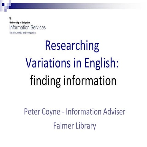 Variations english | PPT