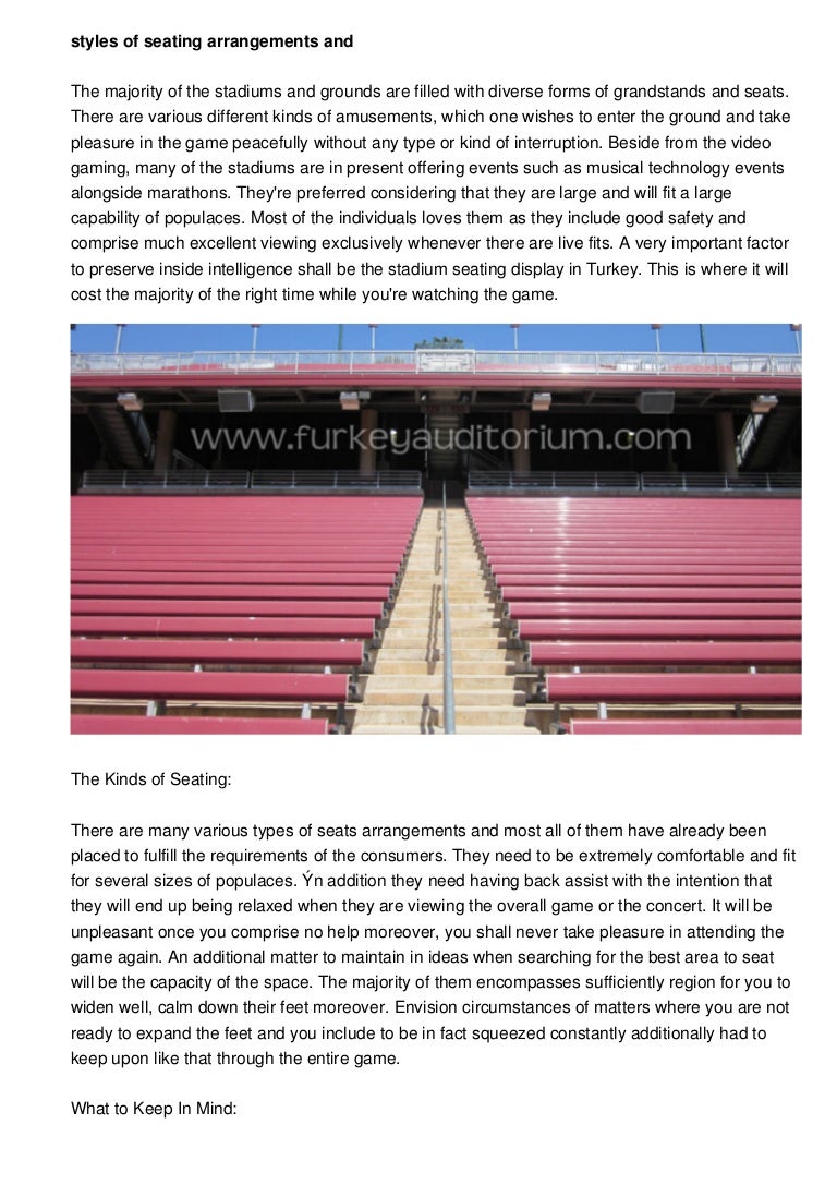 Varieties Of Sitting Arrangements And Majority Of Stadium Seating}