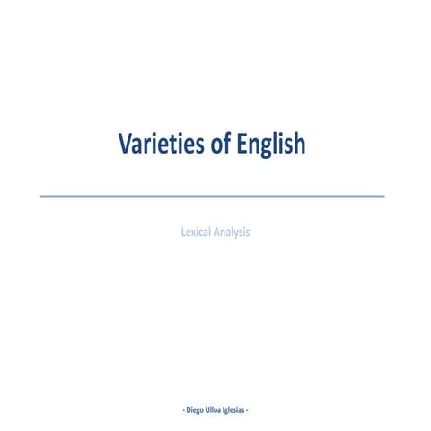 Varieties of english | PPTX