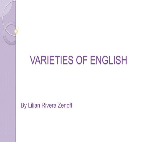 Varieties of english | PPT