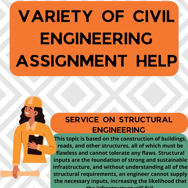 VARIETY OF CIVIL ENGINEERING ASSIGNMENT HELP.pdf | Civil Engineering ...