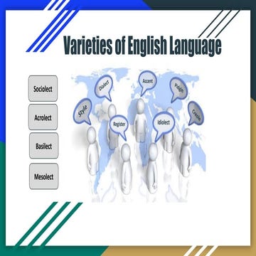 Master Class for language Pedagogues :Variety of language | PPT