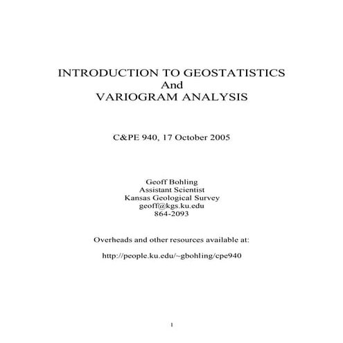 Variograms | PDF