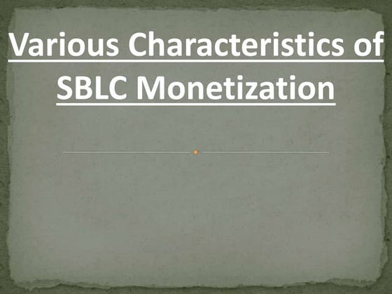 Mmw capital Sblc Monetization | PDF