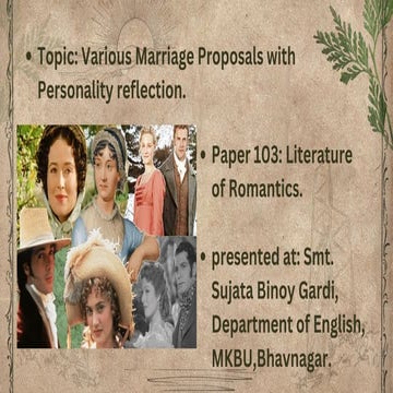 Various Marriage Proposals with Personality Reflection in 'Pride and ...