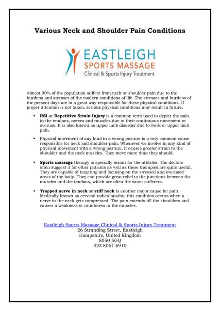 Burners and Stingers – A Brief Guide | DOCX