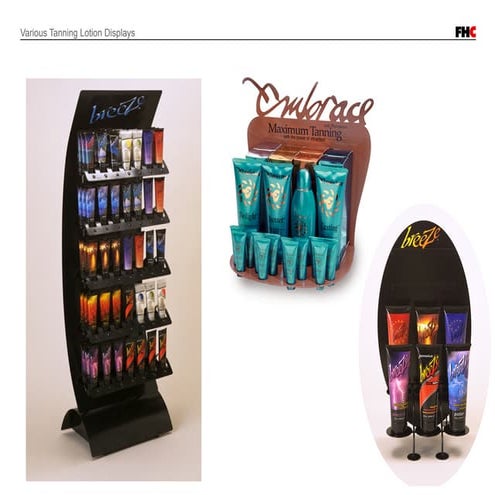 Various tanning lotion displays | PDF