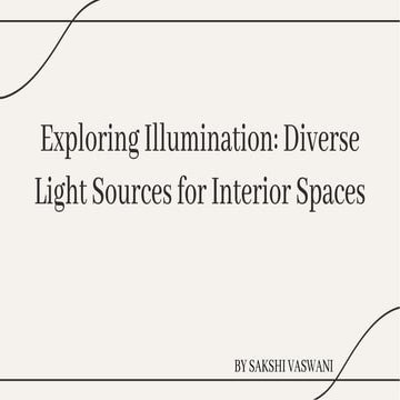 various types of light source that can be used in interior space BY ...