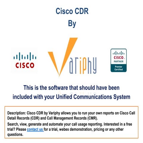Cisco CDR - Variphy | PPT
