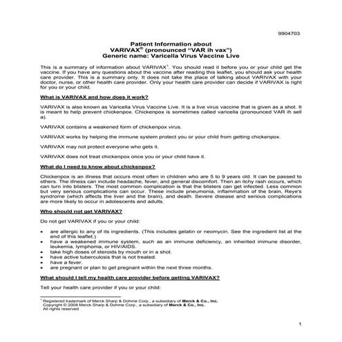Varivax ppi | PDF