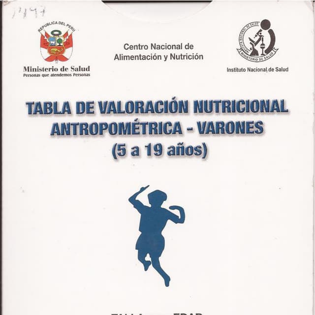 Tabla de valoración nutricional antropométrica - varones (5 a 19 años ...