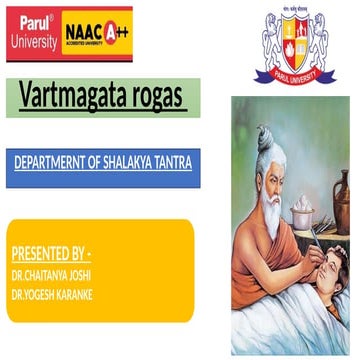 Vartmagata rogas.pptx ACCORDING TO ACHARYA SUSHRUT 21 VARTMA ROGAS AND ...