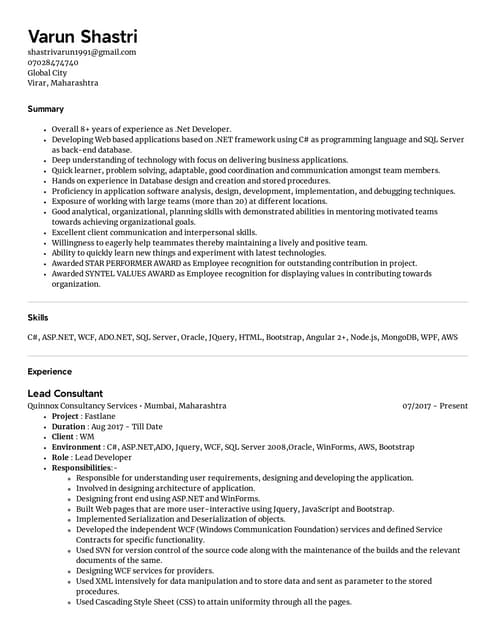 Curriculum vitae of Varun Rawat. Resume is for GIS candidature. | PDF