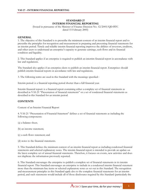 Interim financial Reporting Ind As - 34 | PPTX