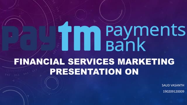 E-Commerce Presentation on Paytm by shivam.pptx | Credit Cards ...