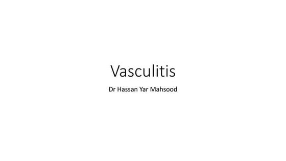 Childhood Vasculitis pathology & Pathogenesis | PPT