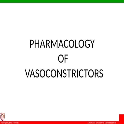vasoconstrictor in oral and maxillofacial surgery ppt.pptx