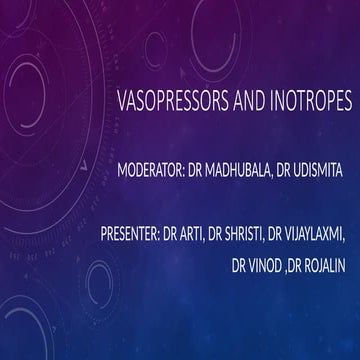 Inotropes and vasopressors | PPTX