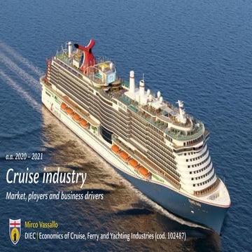 Cruise Industry lessons a.a. 2020-2021 - November 2020 | PPT