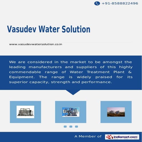 Vasudev Water Solution, Vapi, Industrial Water Solution | PDF