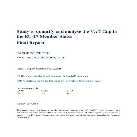 Vat gap analyza | PDF