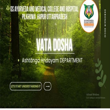 vata dosha ppt new.pptx ayurveda bams 1st year | PPTX