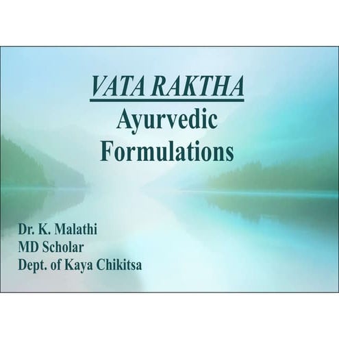 VATARAKTA formulations .pdf acc to different authors | PDF