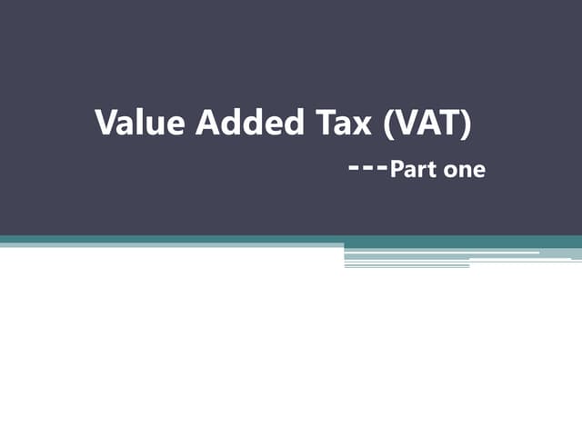Value Added Tax (Taxable Sales) Philippines | PPTX