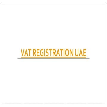 VAT Registration UAE | PPTX