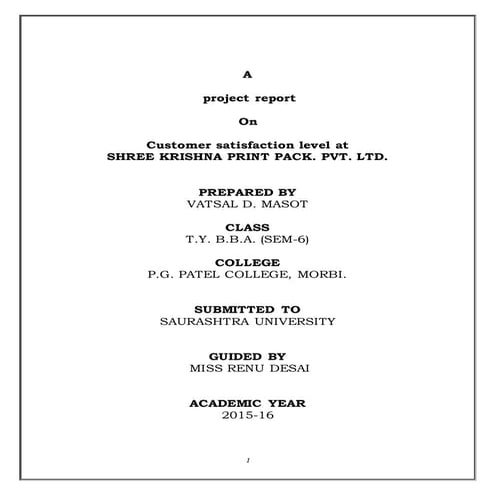 customer satisfaction | PDF