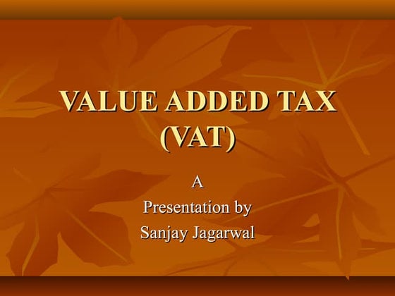 Value added tax | PPT