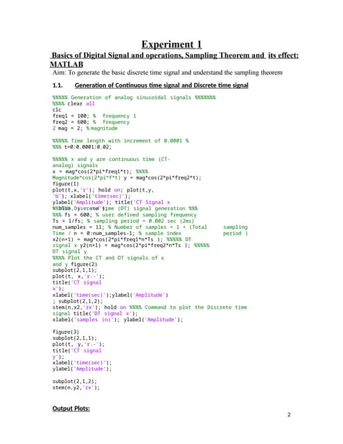 DSP_EXP of matlab experiments for signal.pptx