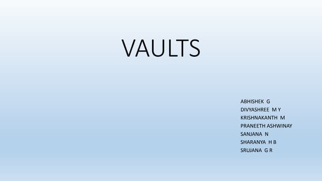 VAULT CONSTRUCTION | PDF