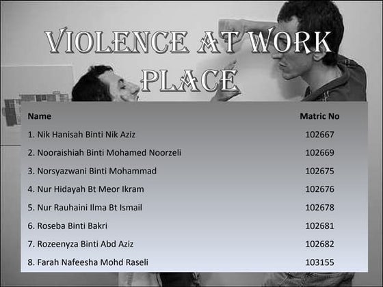 Workplace violence | PPT
