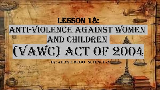 Violence Against Women and Children | PPT