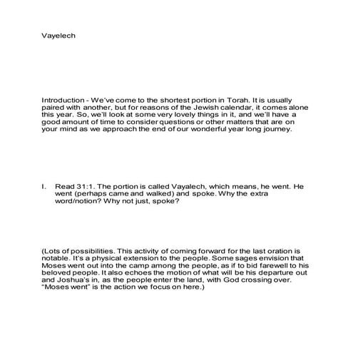 Vayelech | PDF