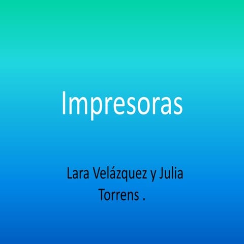Impresoras by Vazquez & Torrens | PPSX | Computer Peripherals | Computing