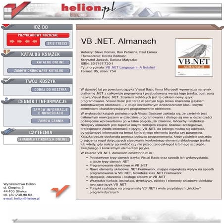 VB .NET. Almanach | PDF