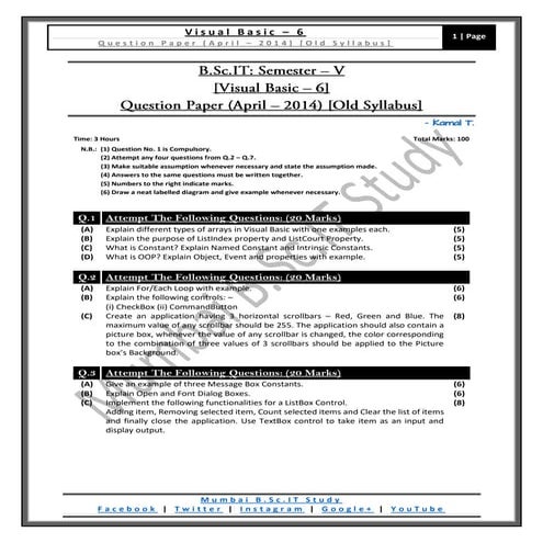 Ip model exam question paper