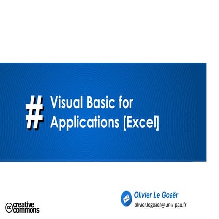 Formation Vba Excel Ppt